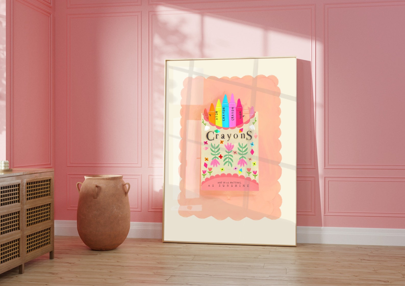 Crayons, Rainbow Crayons, Kids Art Prints, Kids Art Print, Colourful ...