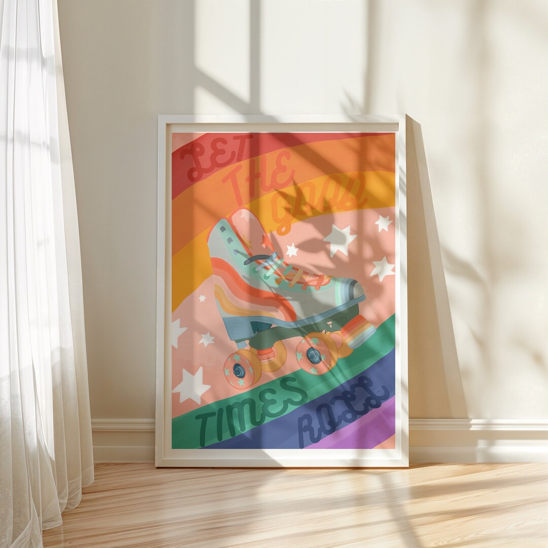 Bright Funky Kids Print, Kids Rainbow Room, Kids Art Prints, Fun Art ...