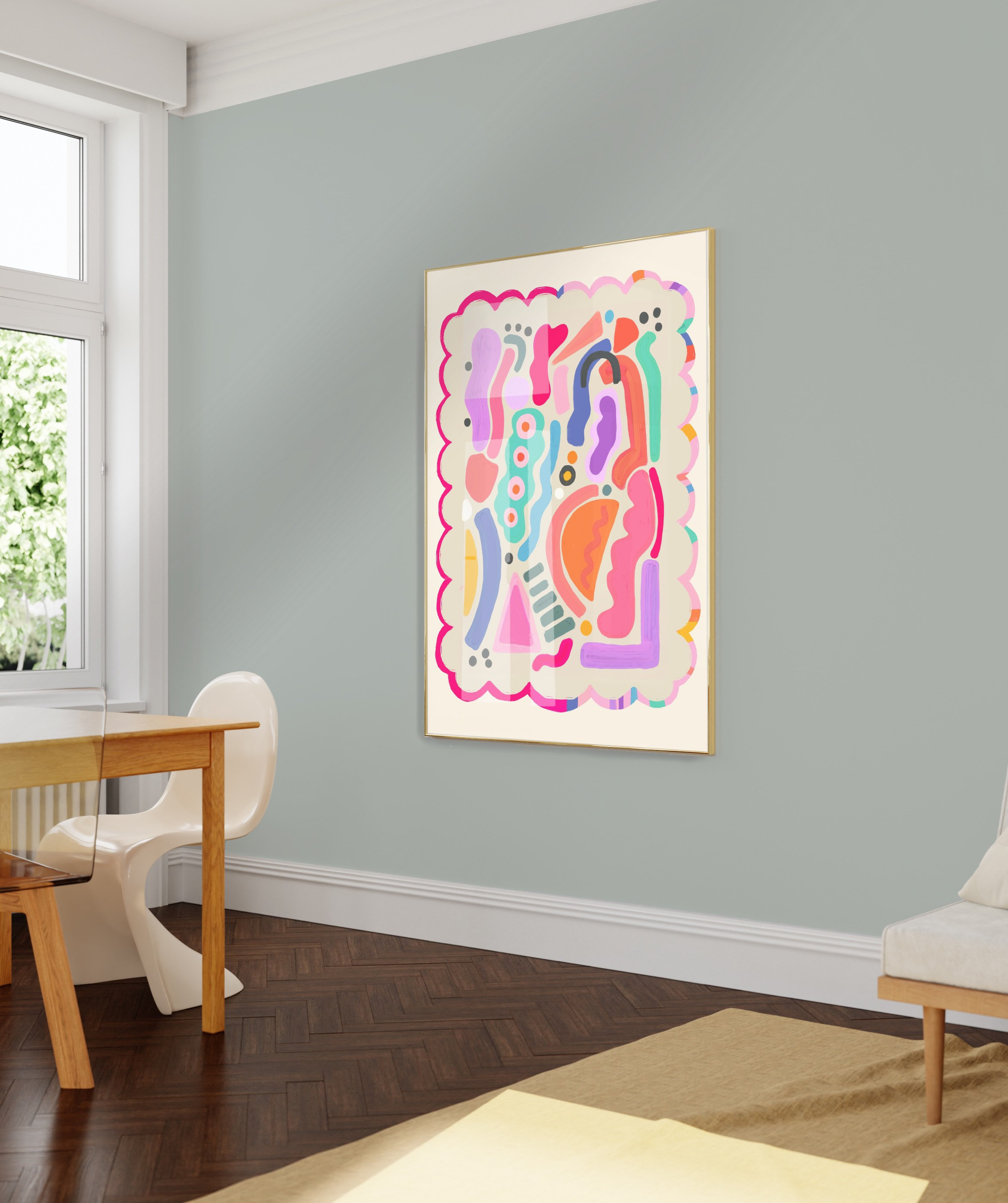 Bright Colourful Abstract Print Maximalist Home Abstract - Etsy UK