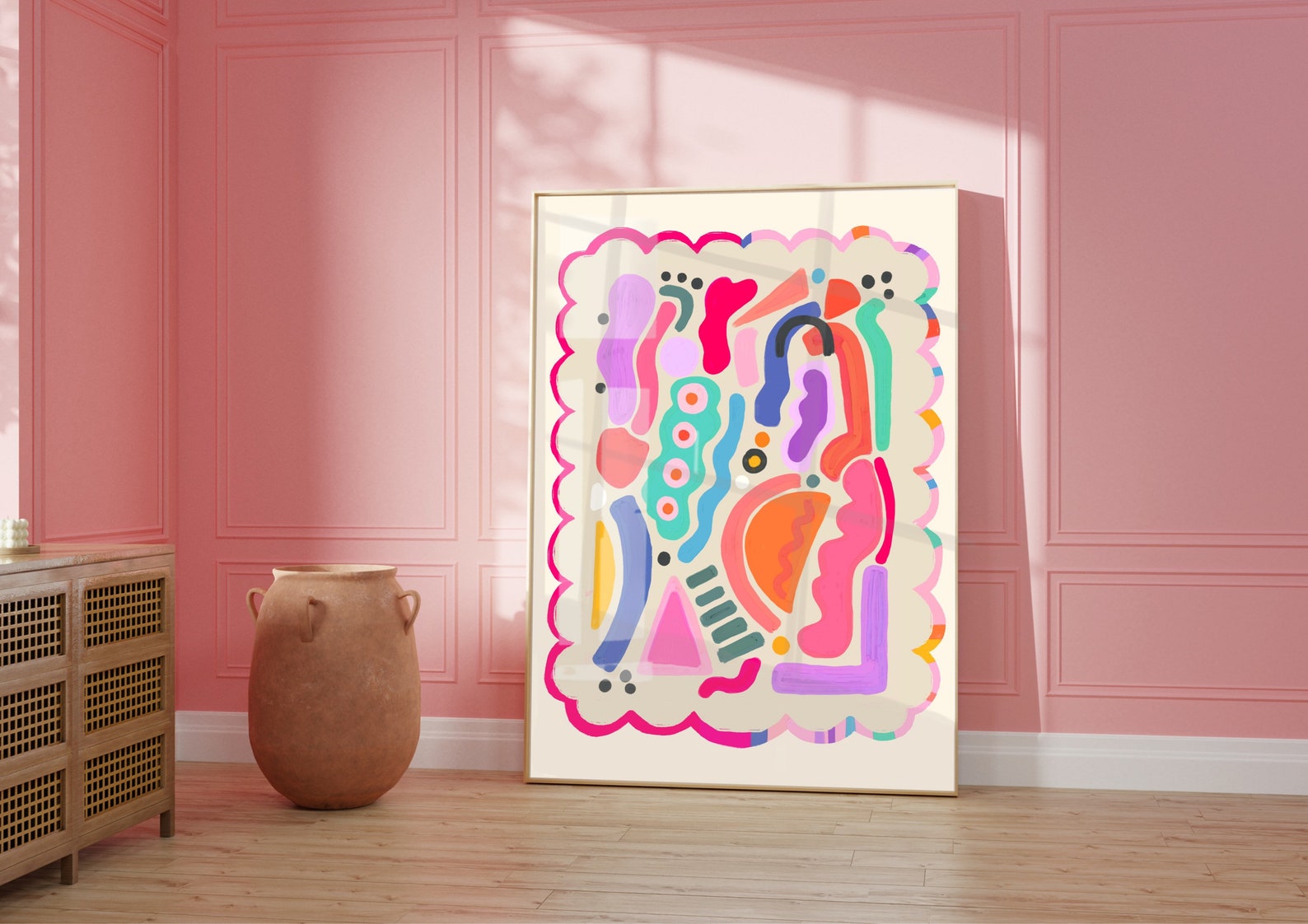 Bright Abstract Art Print: Colourful Gallery Wall Decor - Etsy