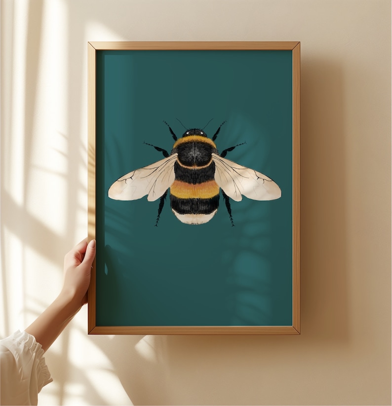 Bumble Bee Art Print: Vintage Insect Illustration, Gallery Wall Art - Etsy