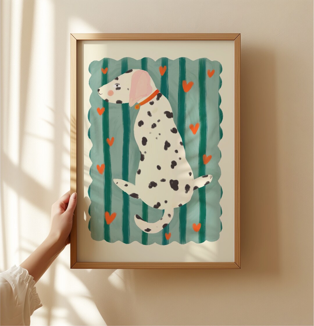 Dalmation Dog Print: Colorful Nursery Art - Etsy