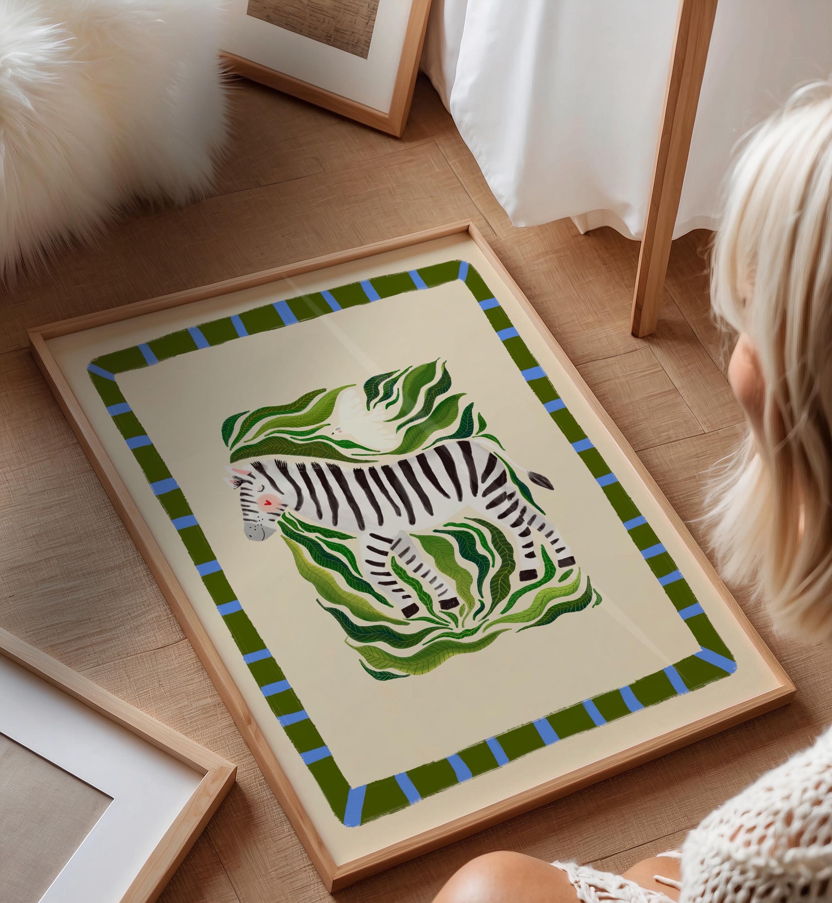Zayn Zebra Print: Kids Nursery Animal Illustration - Etsy