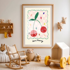 Mon Cherry Kids Art Print, Katefoxdesign Nursery Decor - Etsy