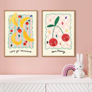 Let’s Go Bananas, Children’s Wall Art, Kids Cute Art, Sweet Nursery ...