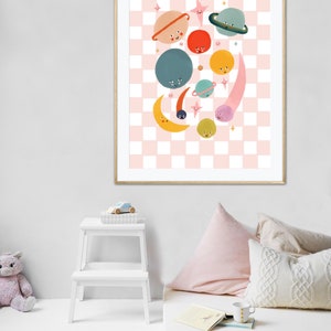 Cuties in Space, Children’s Wall Art, Kids Space Art, Sweet Nursery ...