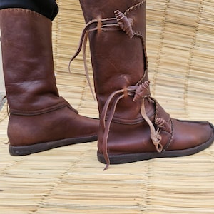 Medieval Leather Boots, Renaissance Faire Shoes, Viking Men's Boots ...