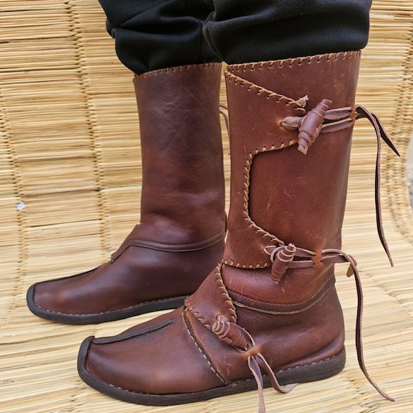 Medieval Leather Boots Renaissance - Etsy