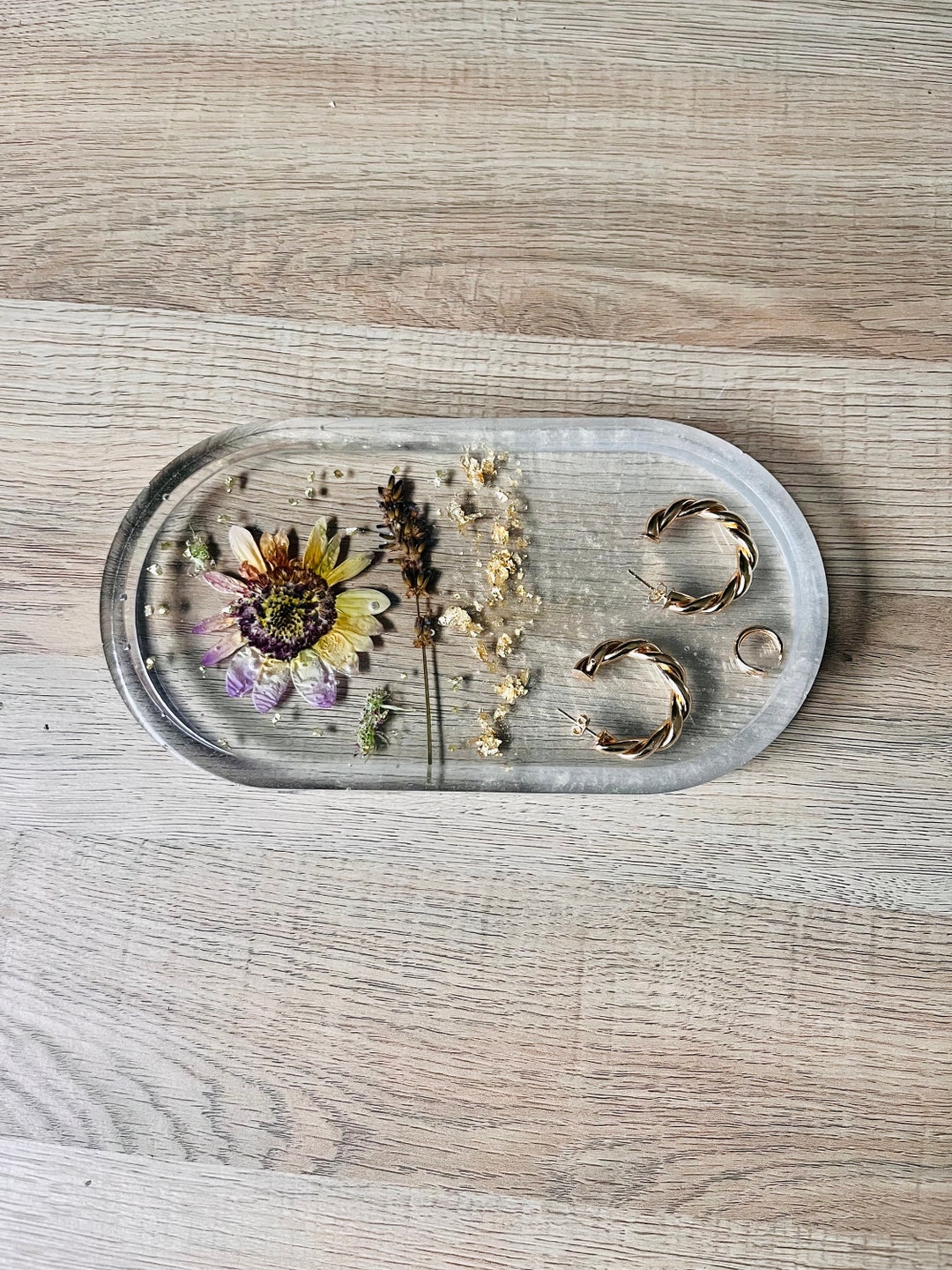RESIN JEWELRY TRAY Real Pressed Flowers - Etsy