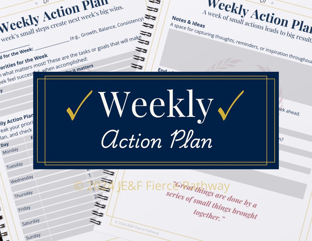 Weekly Action Planner | Attorney Digital & Printable PDF | Legal ...