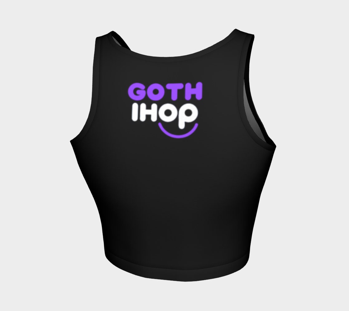 IGOTH - IHOP LOGO Crop Top - Printed Restaurant Goth Uniform Top ...