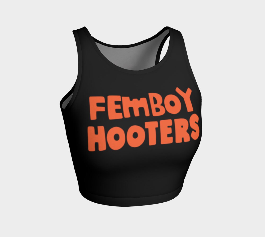 FEMBOY HOOTERS Hooters LOGO Crop Top and Cheeky Shorts Set Printed ...