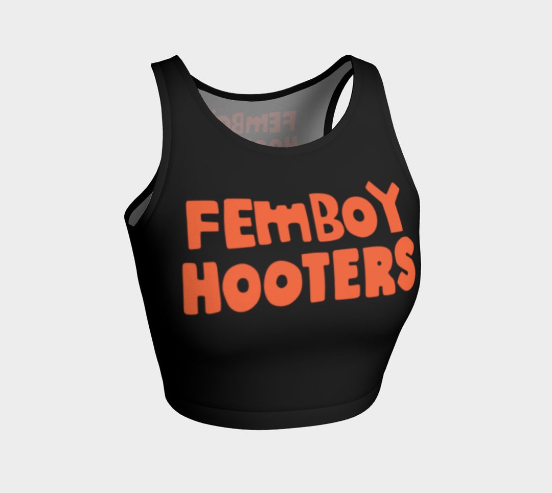 FEMBOY HOOTERS - Hooters LOGO Crop Top - Printed Restaurant Goth ...