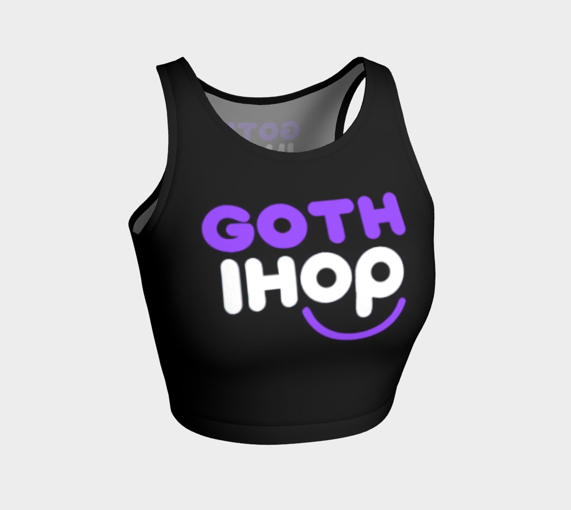 IGOTH - IHOP LOGO Crop Top - Printed Restaurant Goth Uniform Top ...