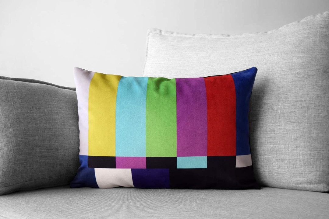 TV Color Bars and Test Pattern- 14" X 20" Velveteen Pillow Case ...