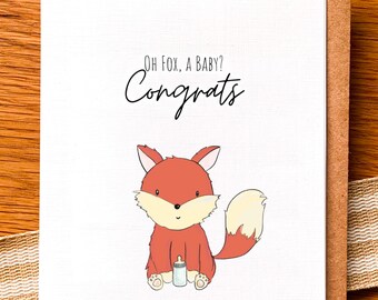 Fox Greeting Card - Etsy