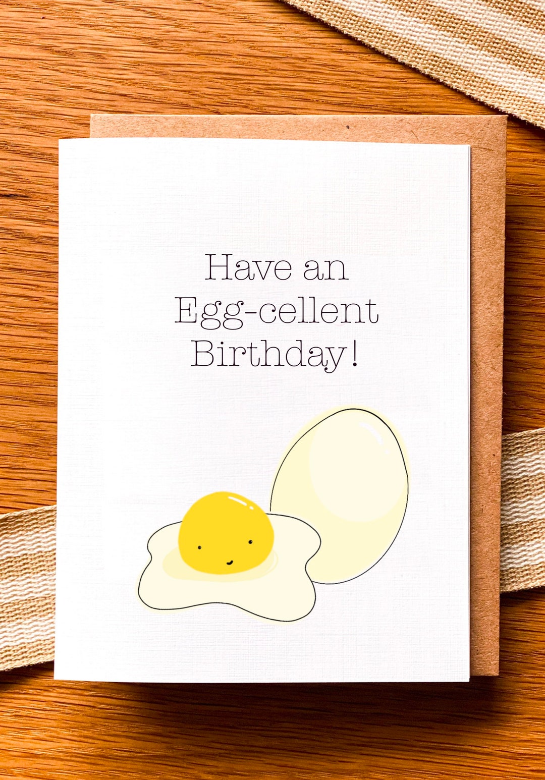 Have an Egg-cellent Birthday Card Egg Card Breakfast Bday - Etsy