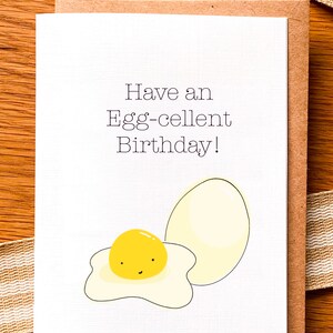 Have an Egg-cellent Birthday Card - Egg Card - Breakfast Bday Card ...