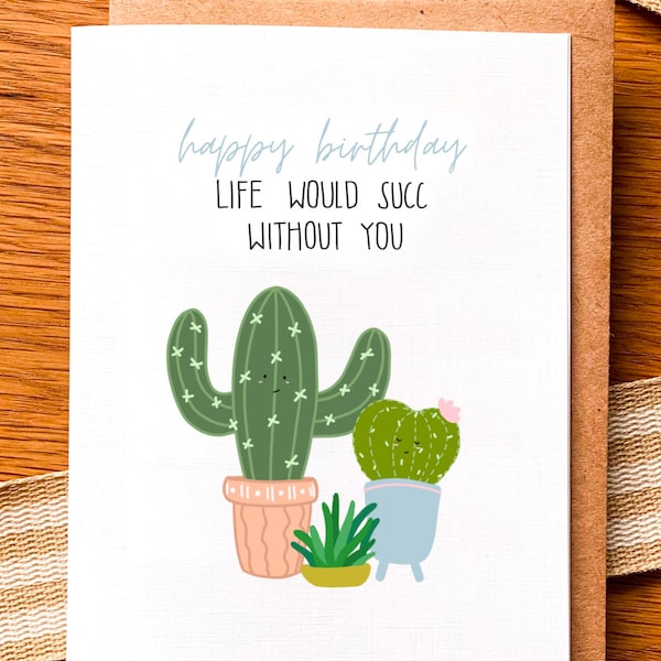 Cactus Card - Etsy