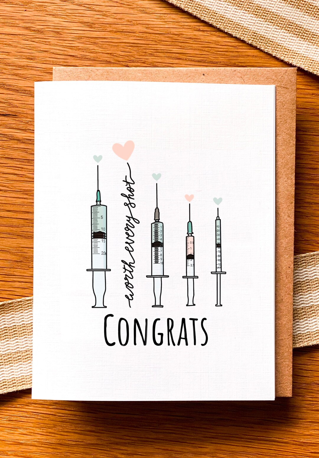 Congrats Worth Every Shot New Baby Card - IVF Pregnancy Announcement - Etsy