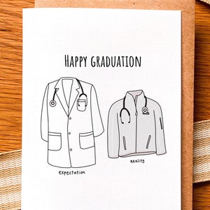 Funny Doctor Graduation Card: White Coat Ceremony, Medical Student Gift ...