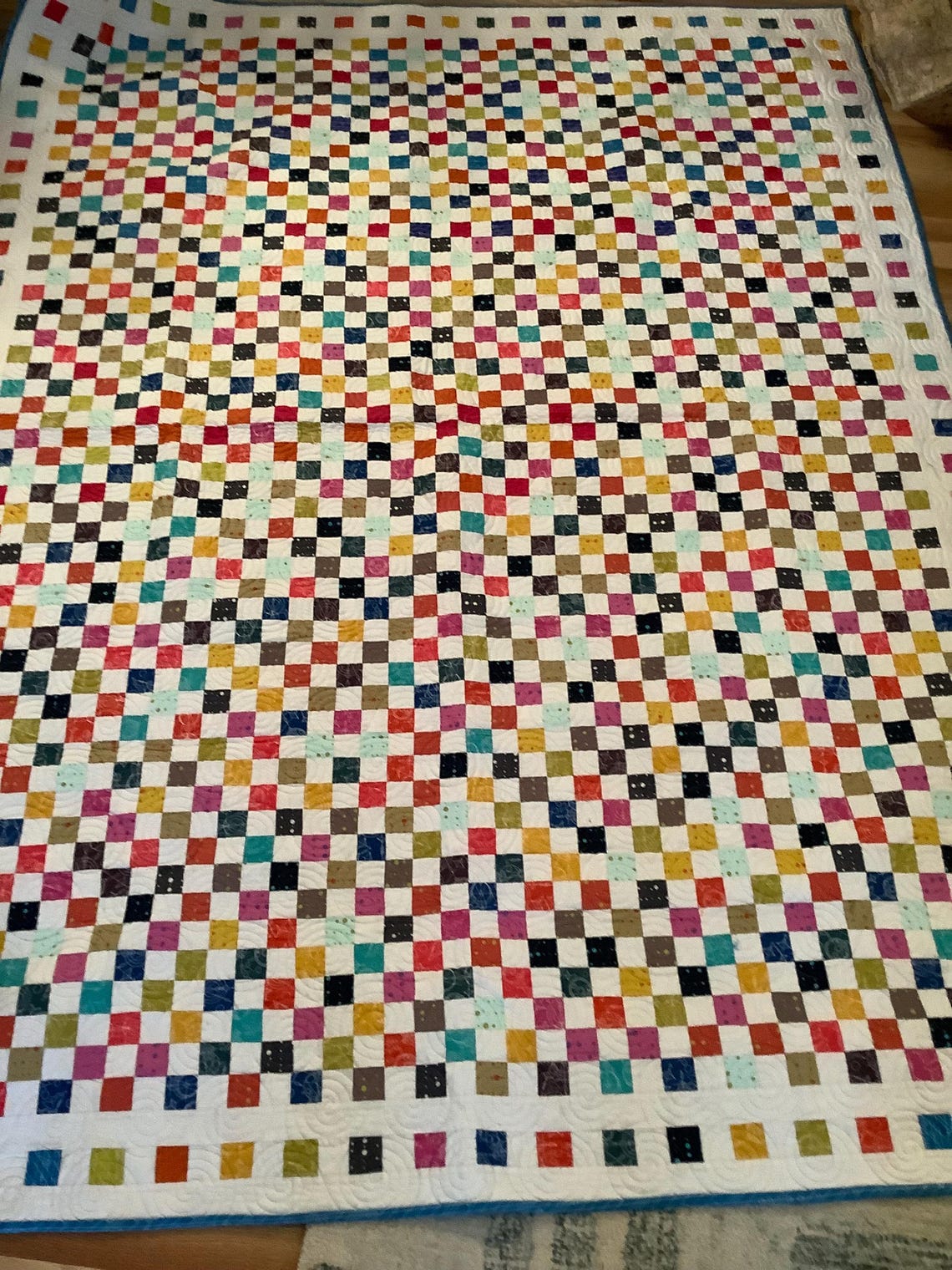 Handmade 'postage Stamp' Quilt - Etsy