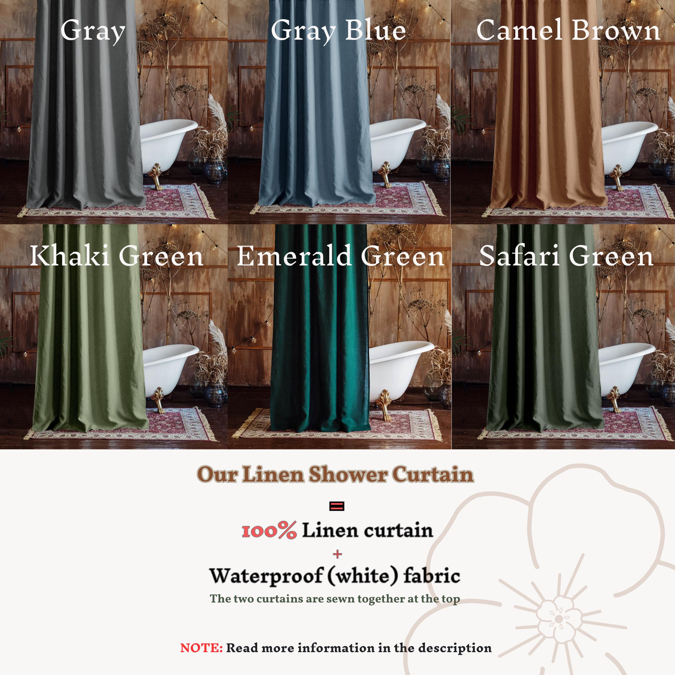 Khaki shower curtain store