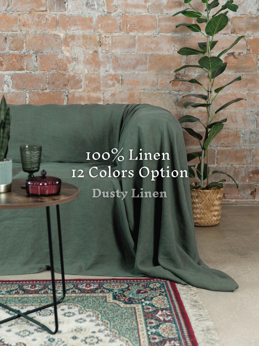 Linen Couch Covers - Custom Slipcovers for Any Sofa. Extra Large Linen ...