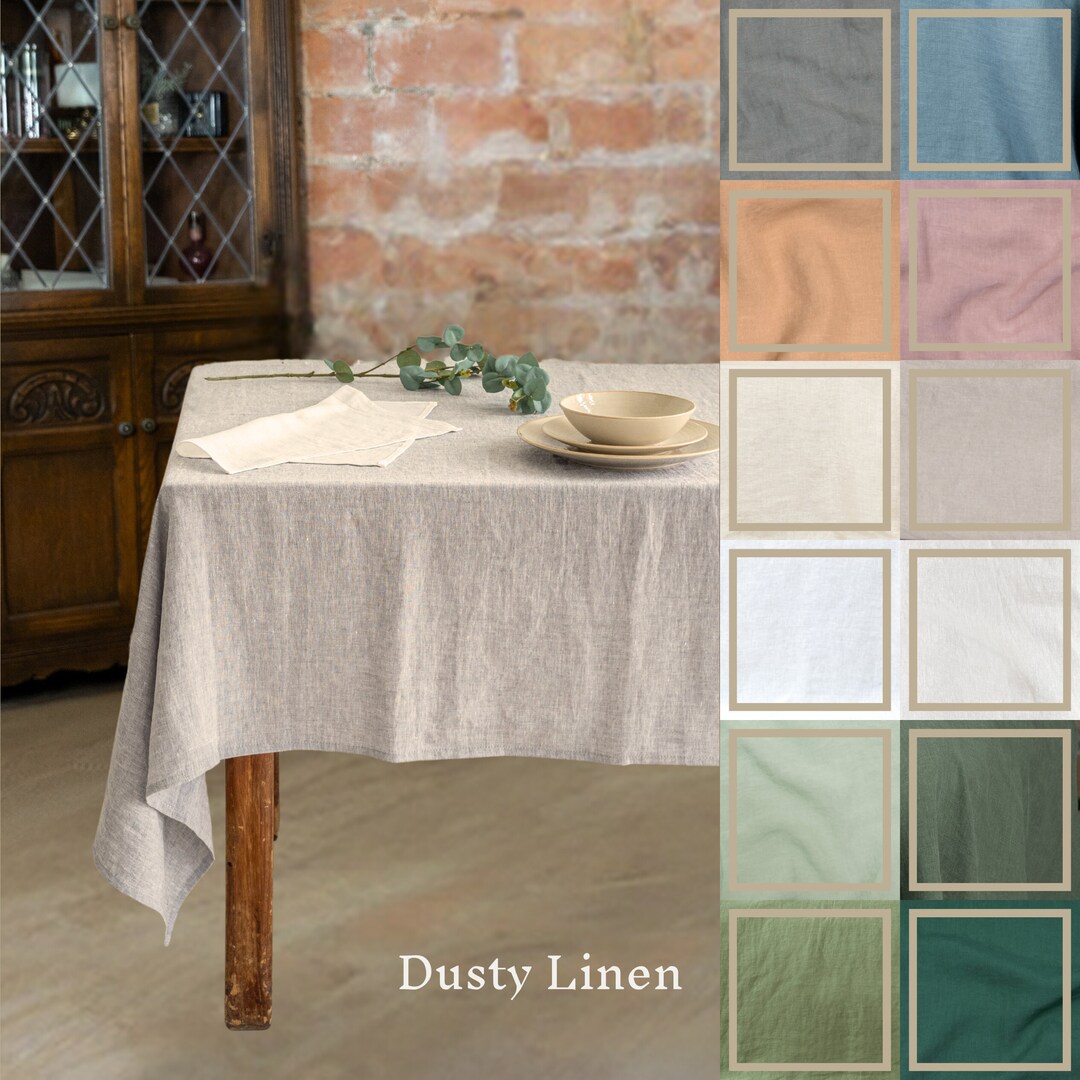 Wedding Table Decor. Linen Table Cloth for Farmhouse Table Cover. Linen ...