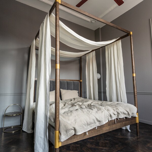 Canopy Bed Curtains Adult - Etsy