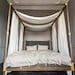 Linen Canopy Shawl Curtains Set. Ivory Bed Linen Curtains. off White ...