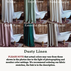 Water Resistant Drape Linen Luxury Shower Curtain With Waterproof ...