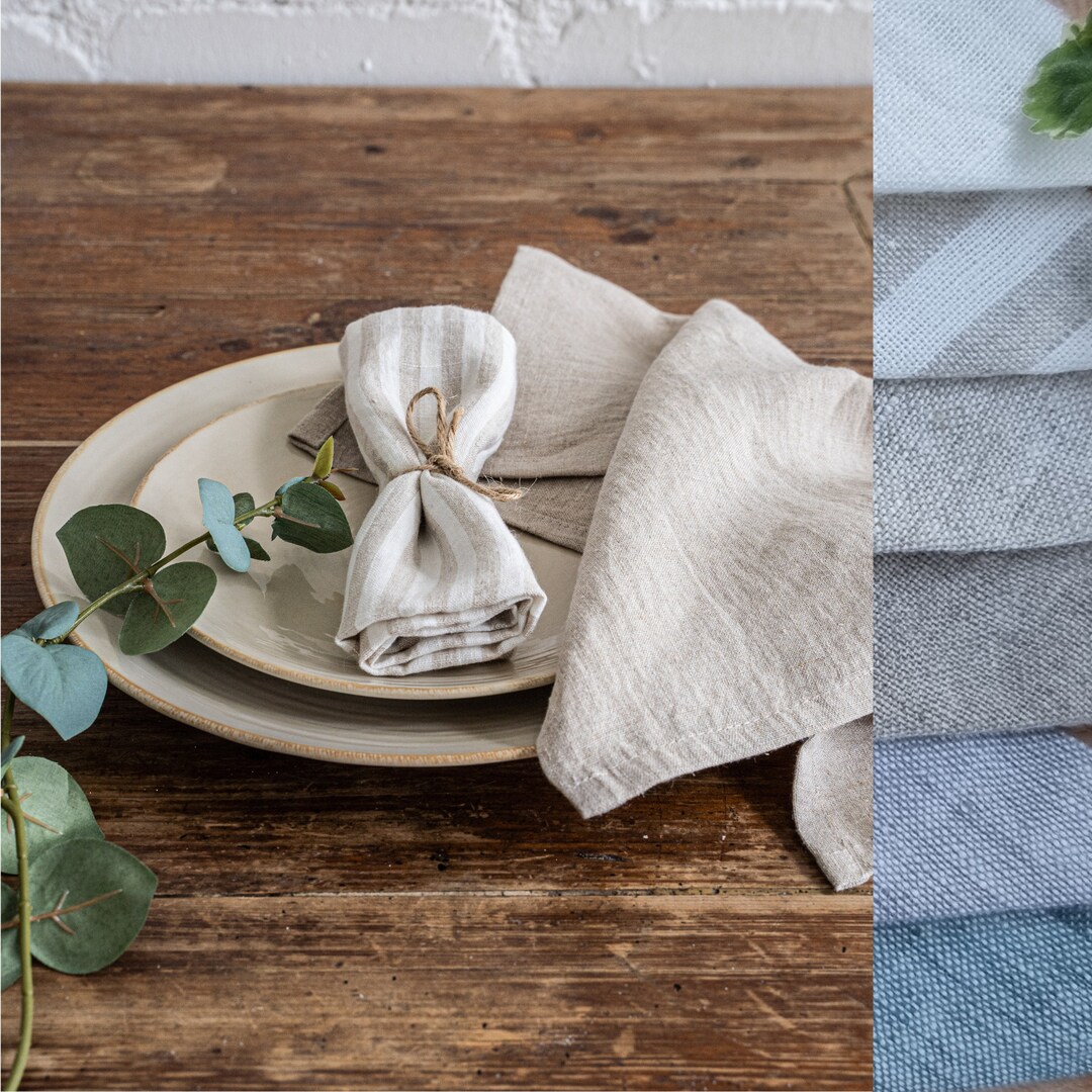 Large Linen Napkins. Soft Washed Linen Dining Napkin Cloth. - Etsy