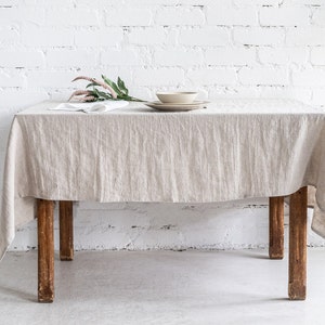 Oval Linen Tablecloth. Long Linen Table Cloth Sheet. Wide Round ...