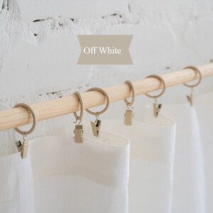Linen Curtain Panel With Simple Hem for Clips and Rings. - Etsy