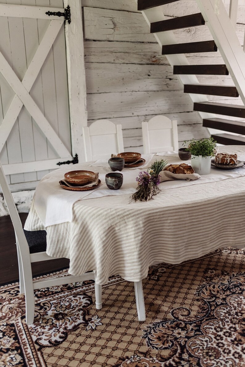 Oval Linen Tablecloth Long Linen Table Cloth Sheet Wide - Etsy