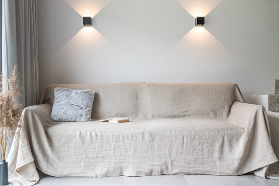 Natural Linen Couch Cover Linen Sofa Cover Linen Slipcover - Etsy