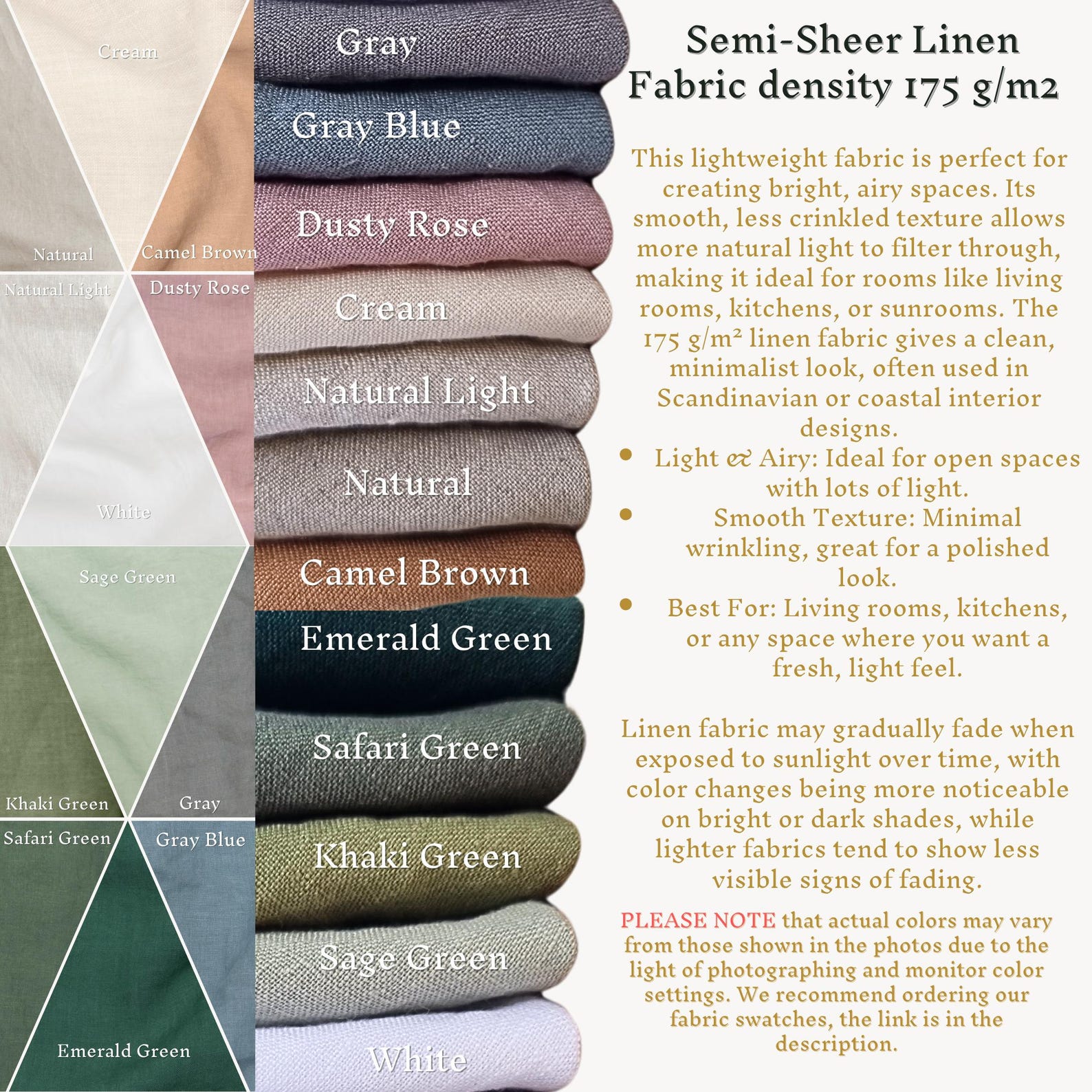 Linen Canopy Curtains for Four Poster Bed - Extra Long Boho Drapes ...