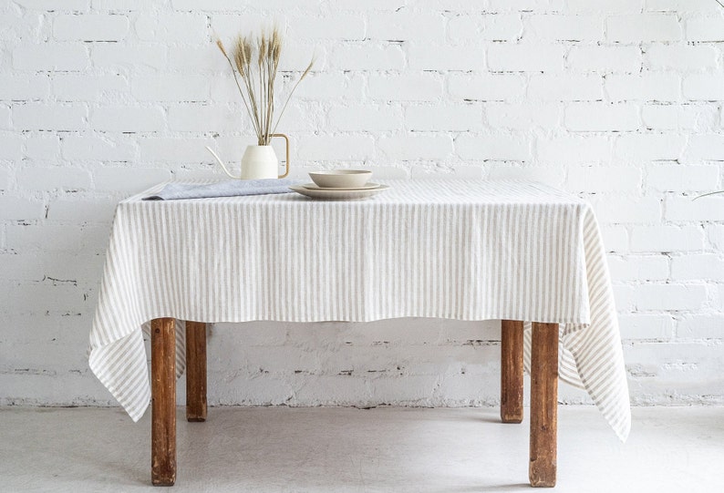 Oval Linen Tablecloth Long Linen Table Cloth Sheet Wide - Etsy