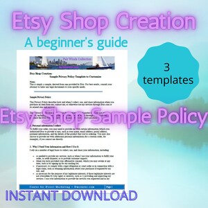 Etsy Shop Set up How-to Video Listing Tips 5 Checklists 3 Templates ...
