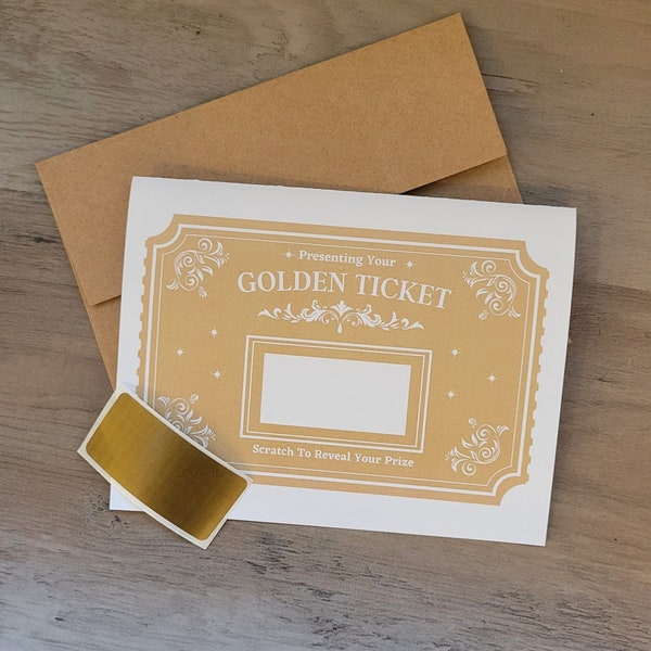 Golden Ticket Scratch - Etsy