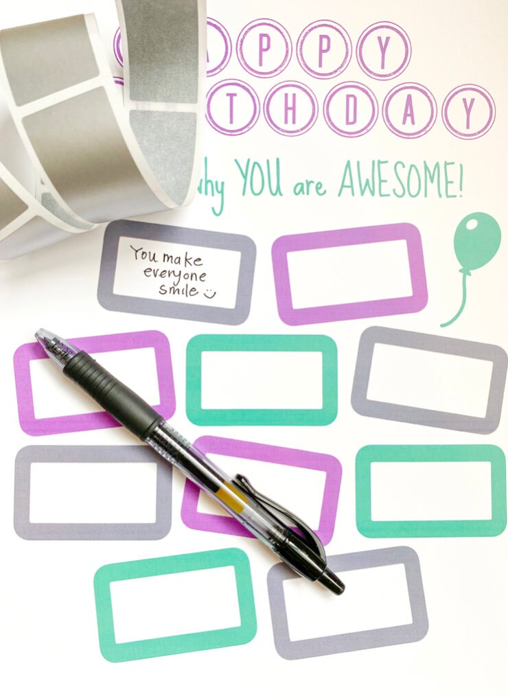 HAPPY BIRTHDAY CARD, Personalized Birthday Scratch Off, Reveal Card ...