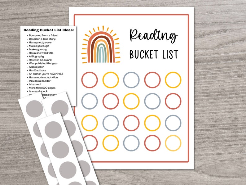 Reading Bucket List Scratch off Chart, Book Bucket List, Great Gift for ...