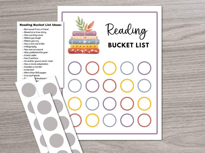 Reading Bucket List Scratch off Chart, Book Bucket List, Great Gift for ...