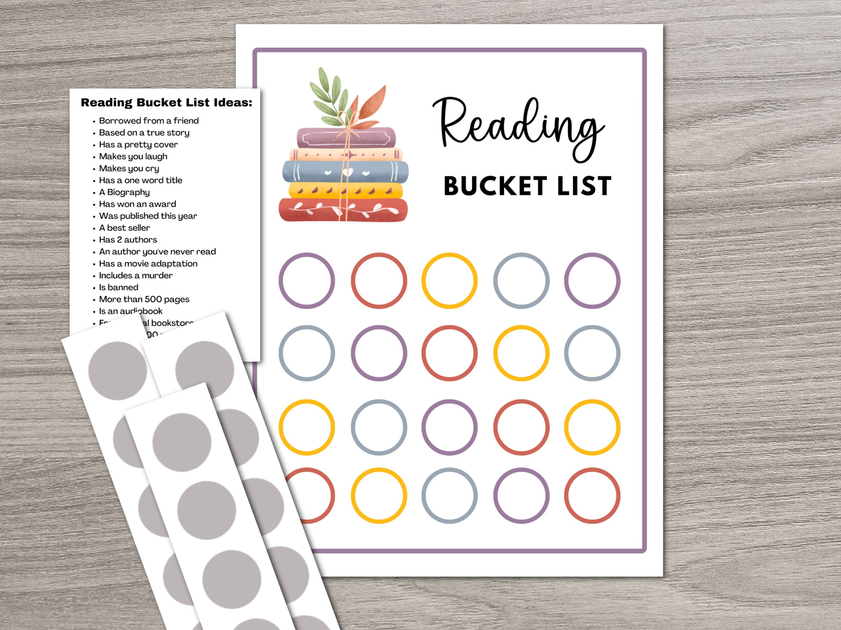 Reading Bucket List Scratch off Chart, Book Bucket List, Great Gift for ...
