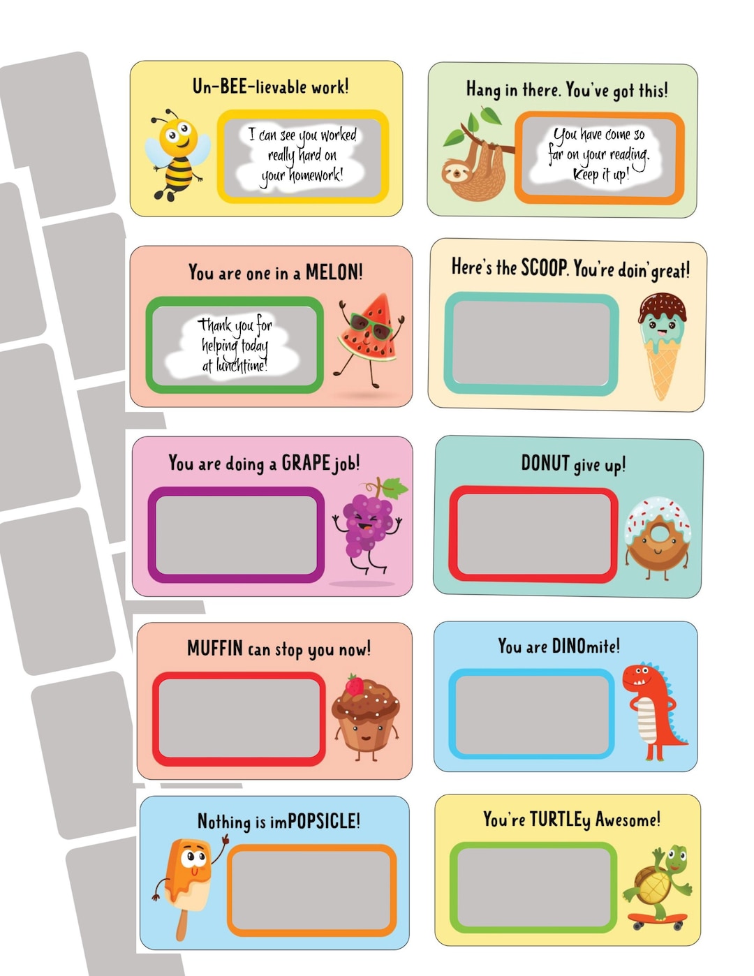 Teacher Encouragement Scratch OFF PUN CARDS, Positive Affirmation Cards ...