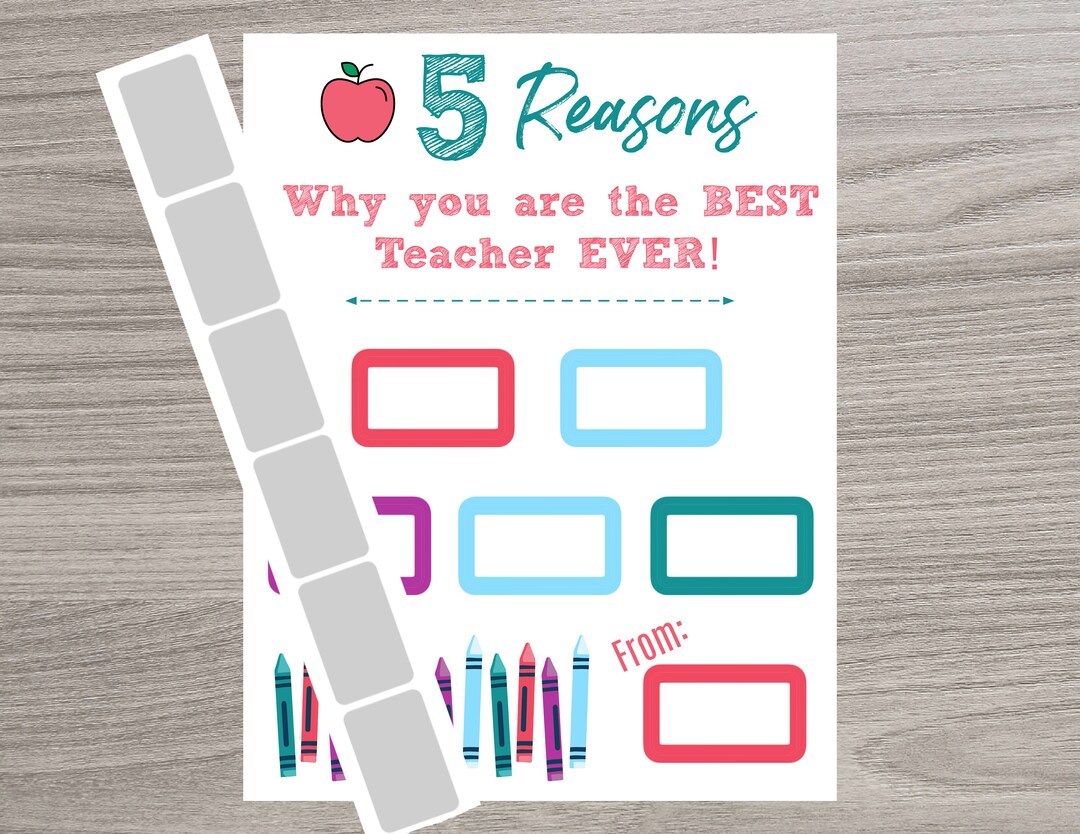 Personalized Teacher Gift, Teacher Appreciation Gift, Scratch and ...