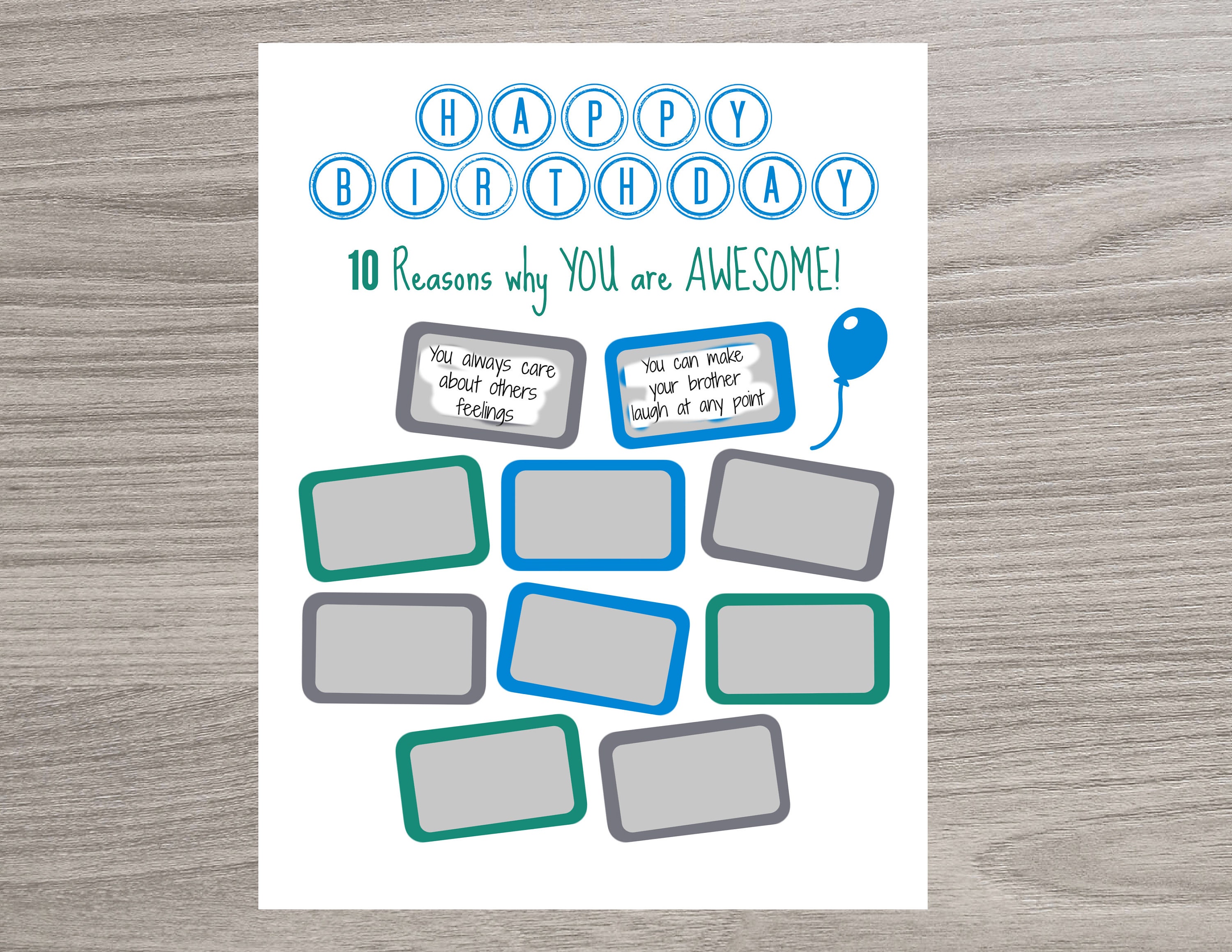 HAPPY BIRTHDAY CARD, Personalized Birthday Scratch Off, Reveal Card ...