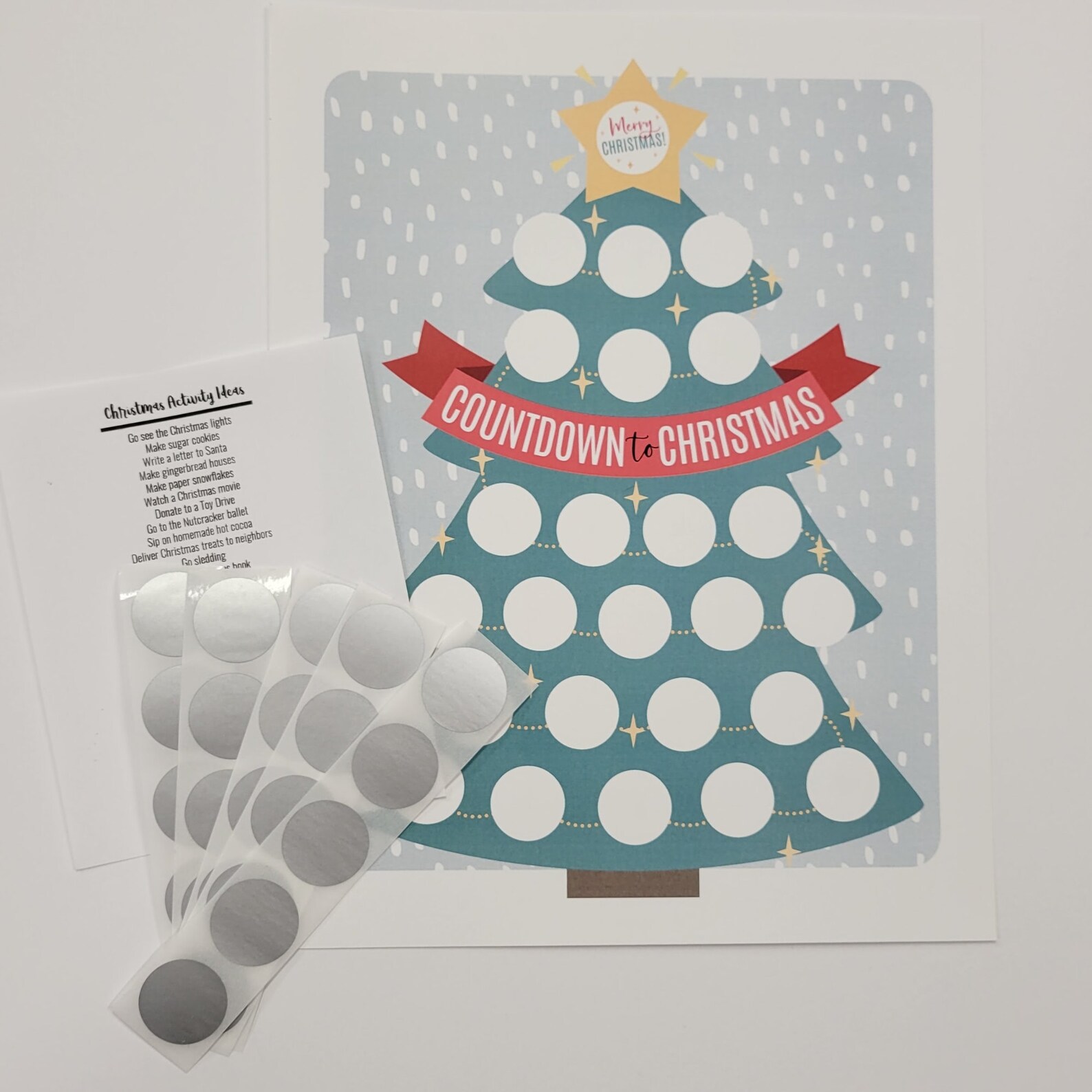 Scratch OFF Christmas Tree Advent Calendar, Christmas Countdown ...