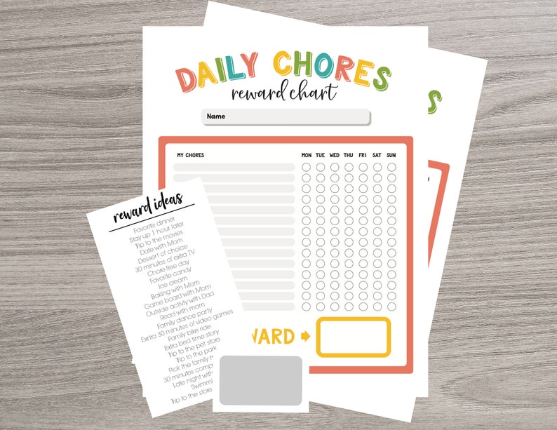 Scratch off Daily Chore Reward Chart 2 Pk, Chore Chart for Kids, Summer ...